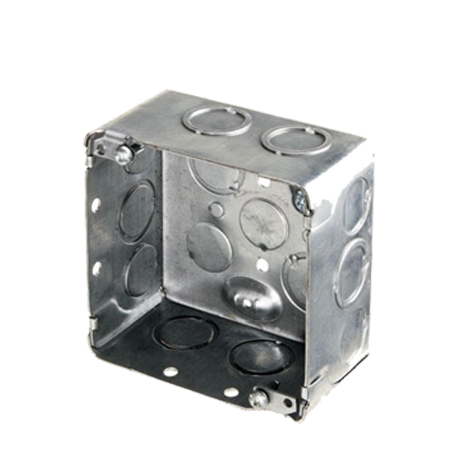 Ortech BOX 52151-K (4" square steel conduit box with concentric knocko ...